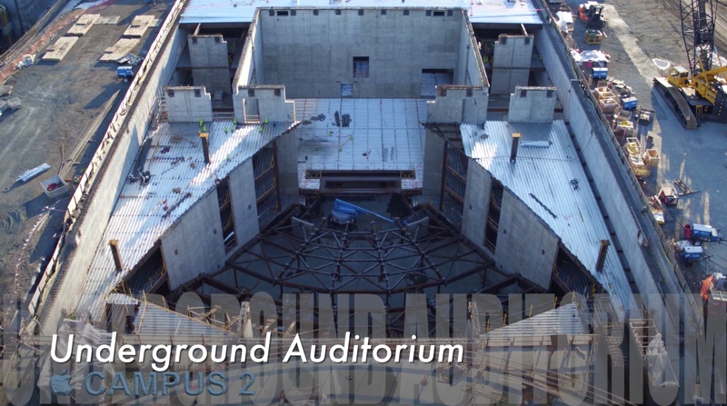 Apple Campus 2 Underground Auditorium Shown Off in New Aerial Video ...