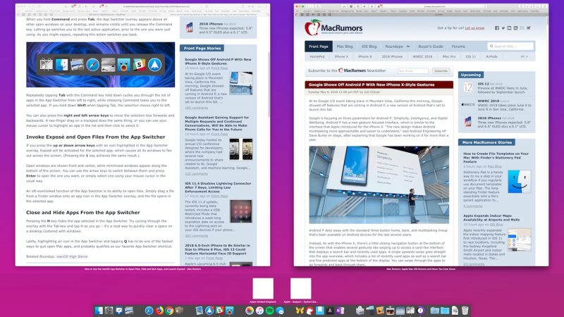 How to Use the macOS App Switcher to Open Files, Hide and Quit Apps ...