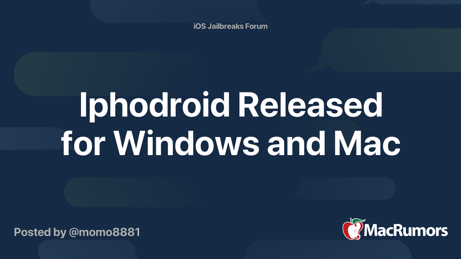 Iphodroid Released for Windows and Mac | MacRumors Forums