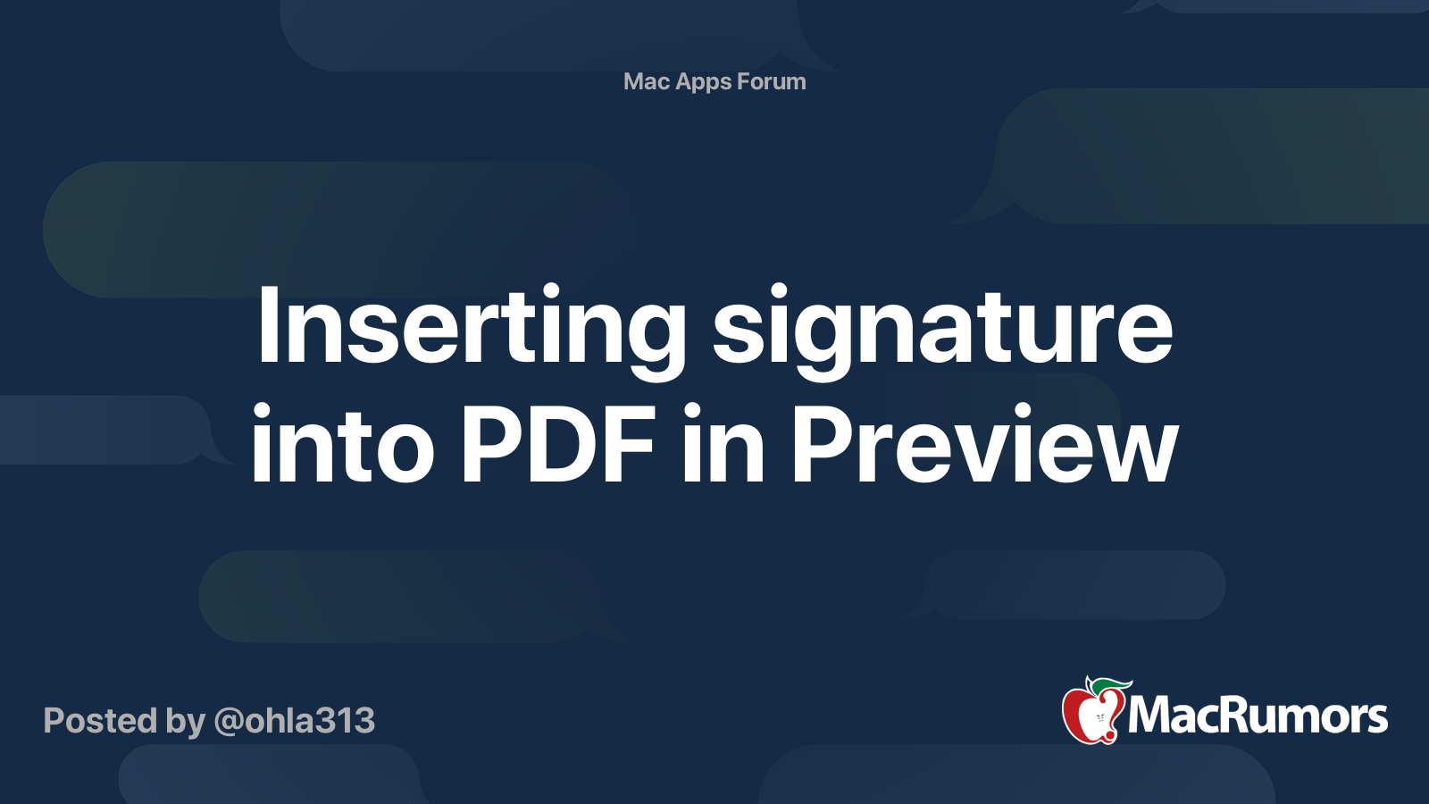 Inserting signature into PDF in Preview | MacRumors Forums