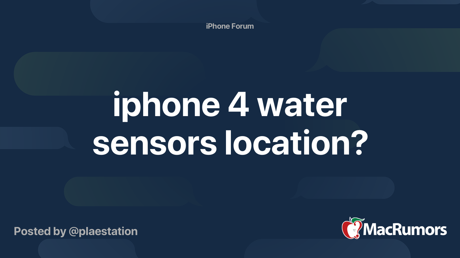 iphone 4 water sensors location? | MacRumors Forums