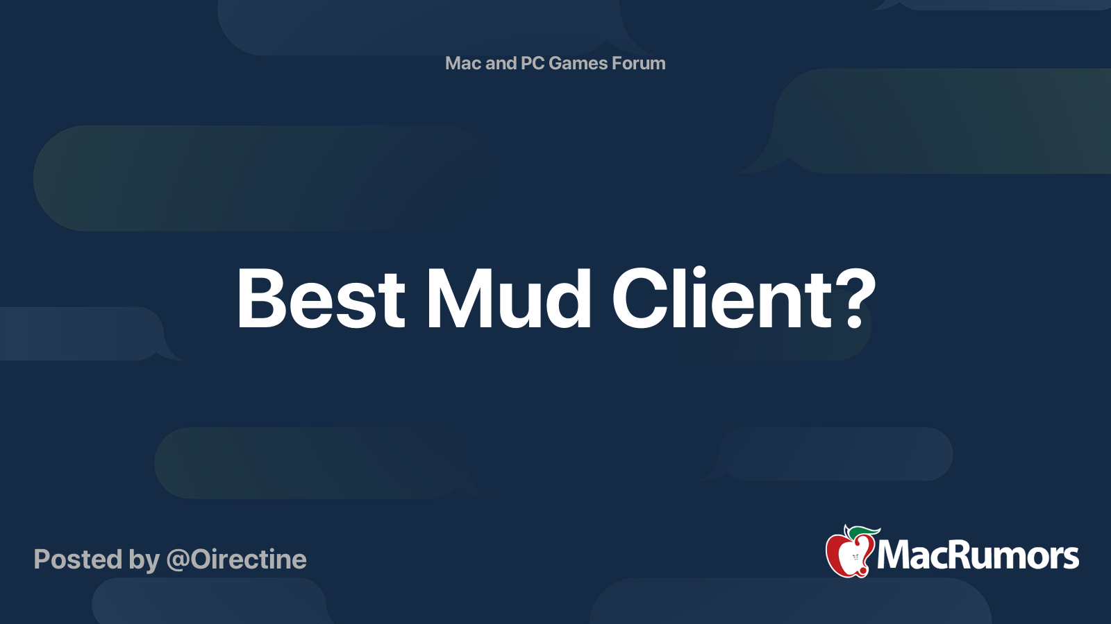 Best Mud Client? | MacRumors Forums