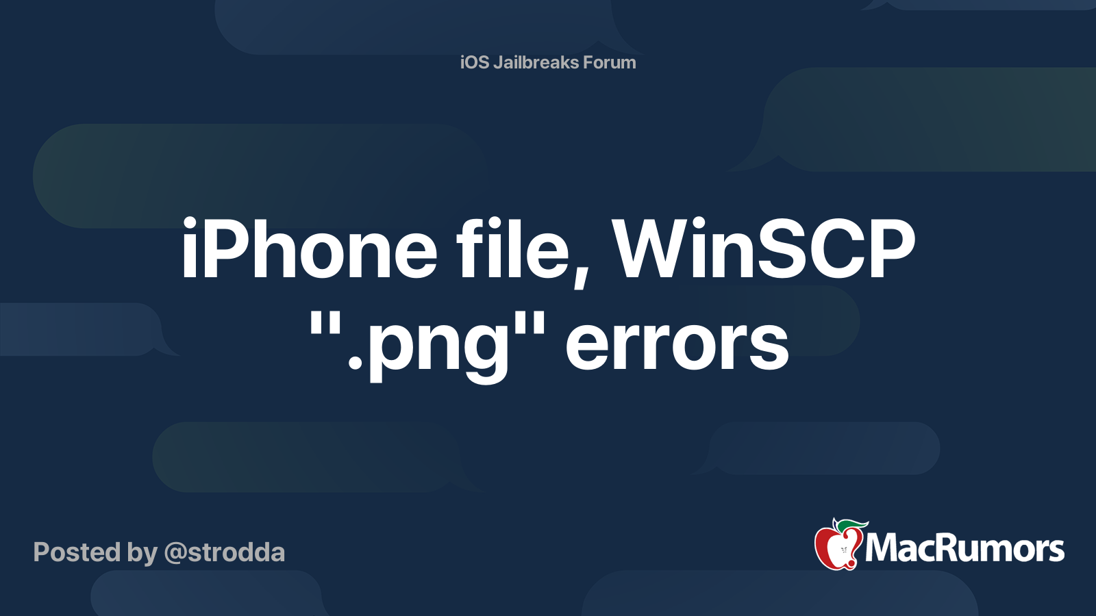 iPhone file, WinSCP ".png" errors | MacRumors Forums