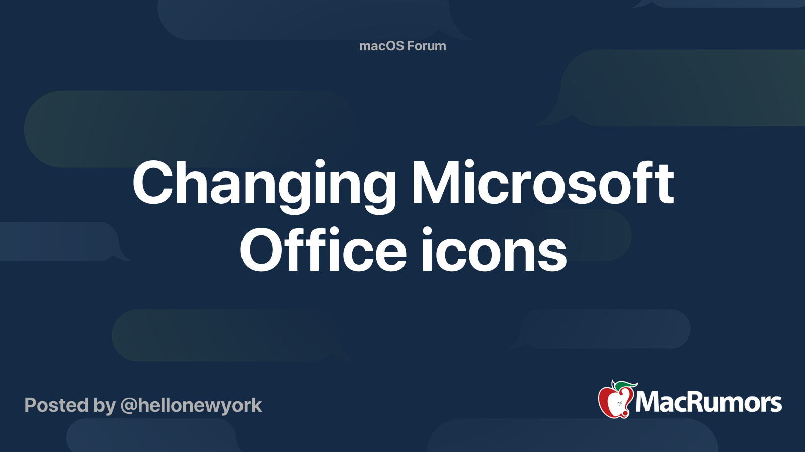 Changing Microsoft Office icons | MacRumors Forums