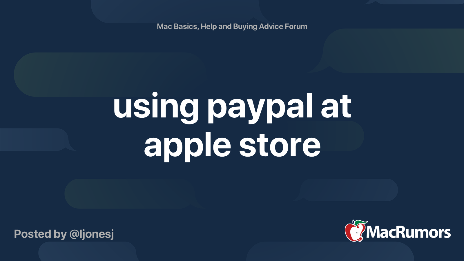 using paypal at apple store | MacRumors Forums