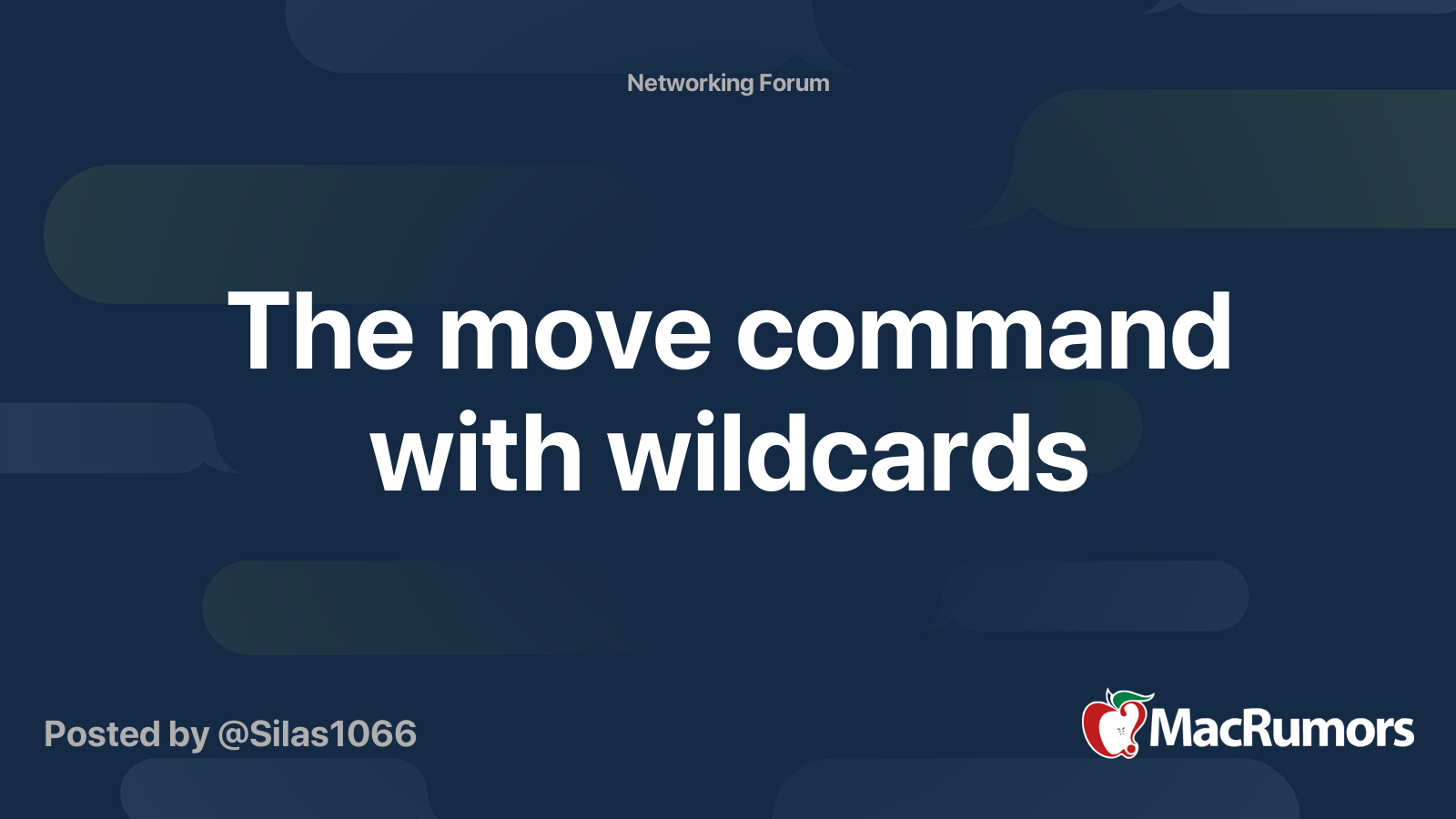 The move command with wildcards | MacRumors Forums