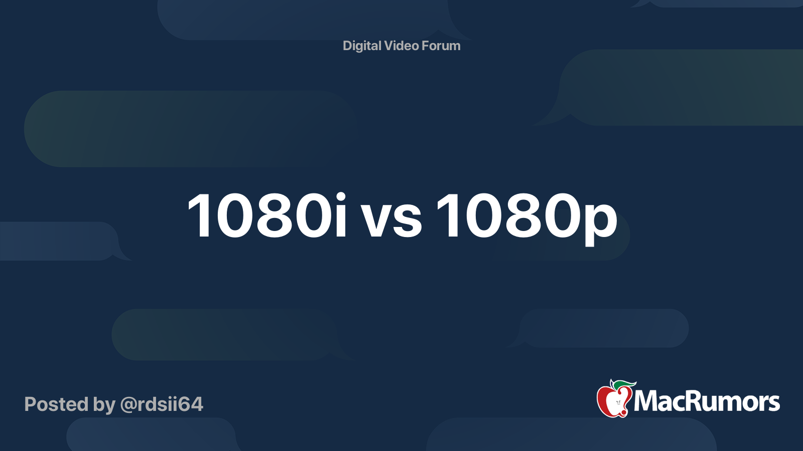 1080i vs 1080p | MacRumors Forums