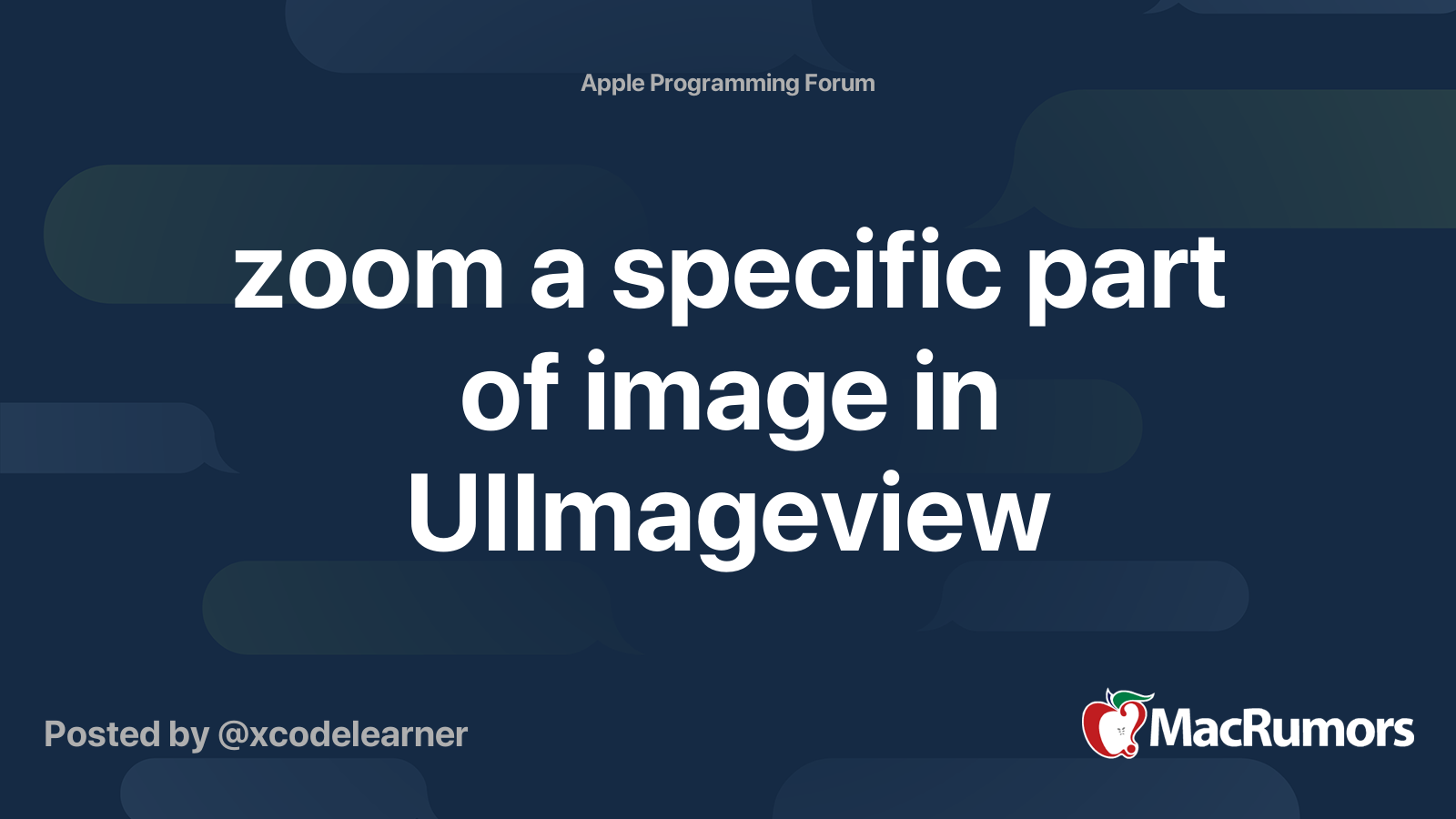 zoom a specific part of image in UIImageview | MacRumors Forums