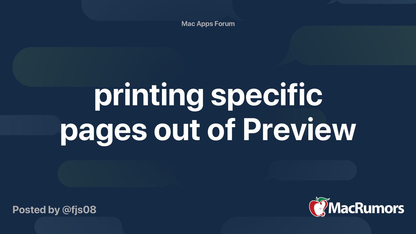 printing specific pages out of Preview | MacRumors Forums