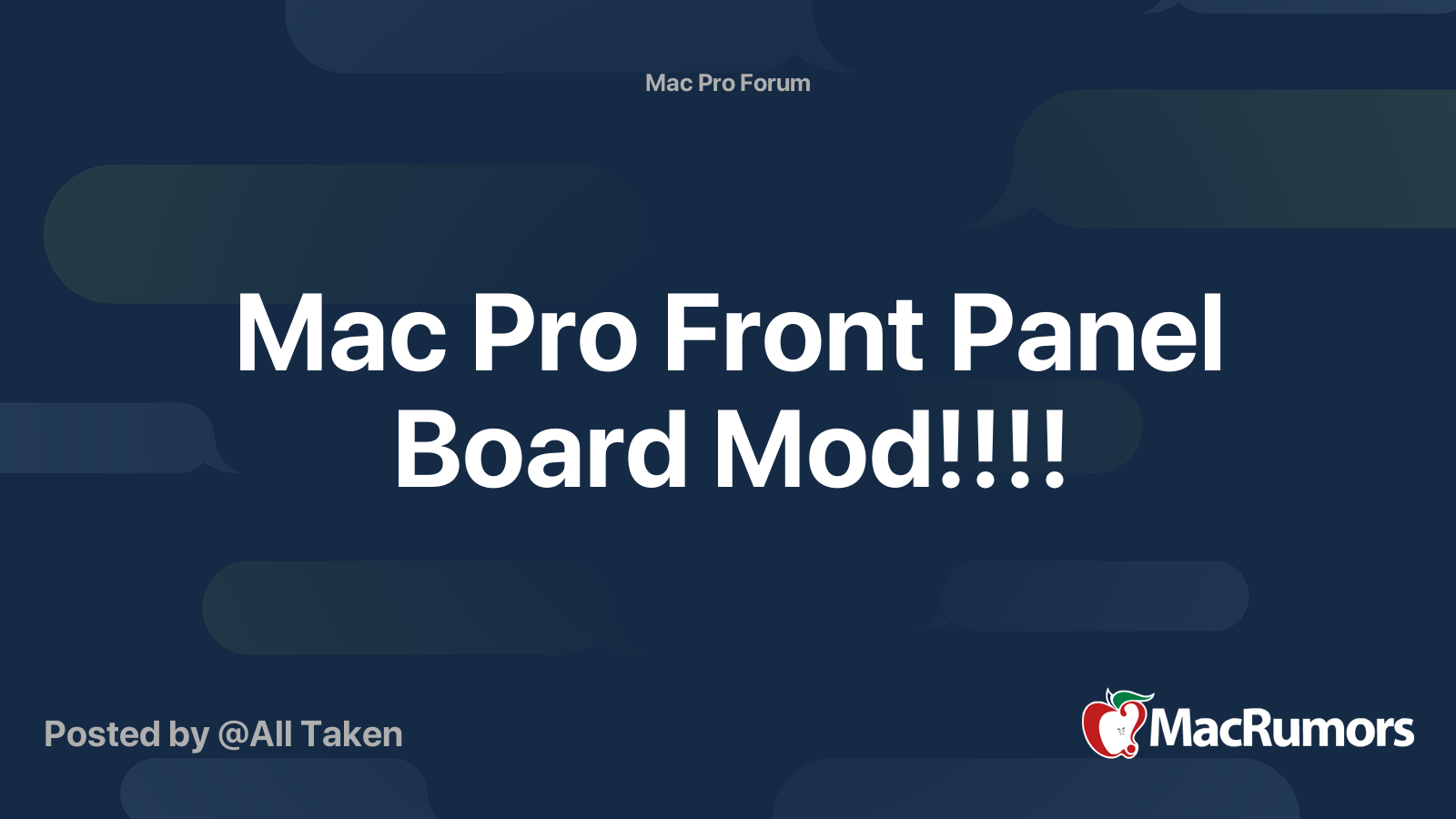Mac Pro Front Panel Board Mod!!!! | MacRumors Forums
