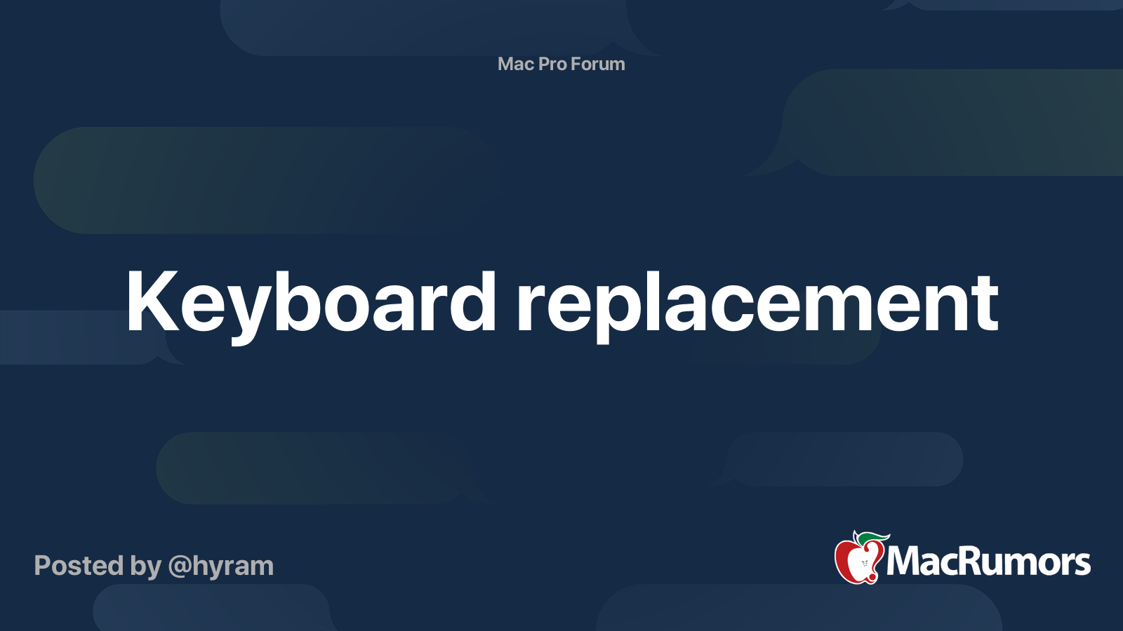 Keyboard replacement | MacRumors Forums