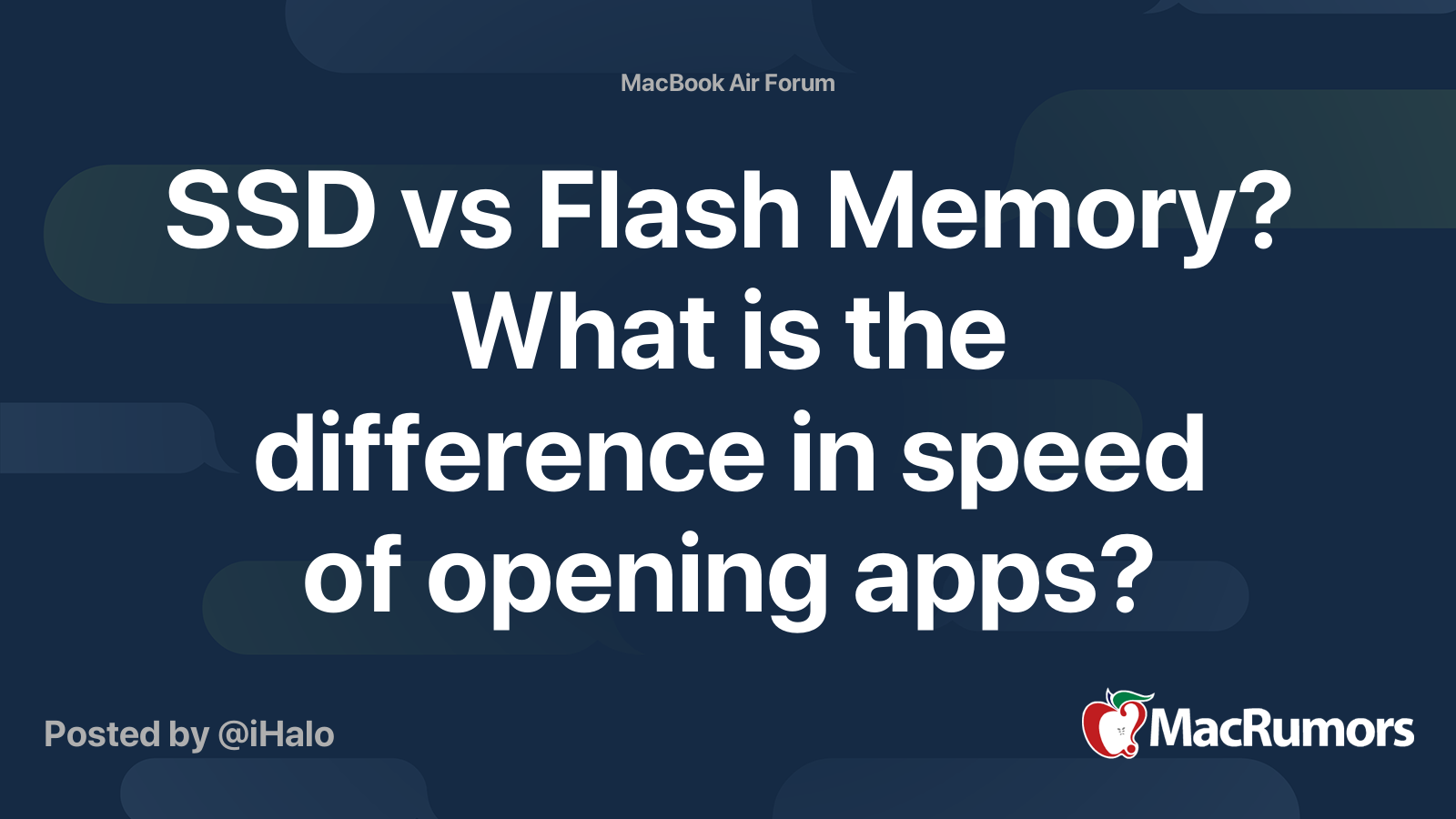 SSD vs Flash Memory? What is the difference in speed of opening apps ...