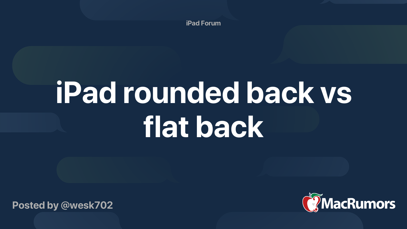iPad rounded back vs flat back | MacRumors Forums
