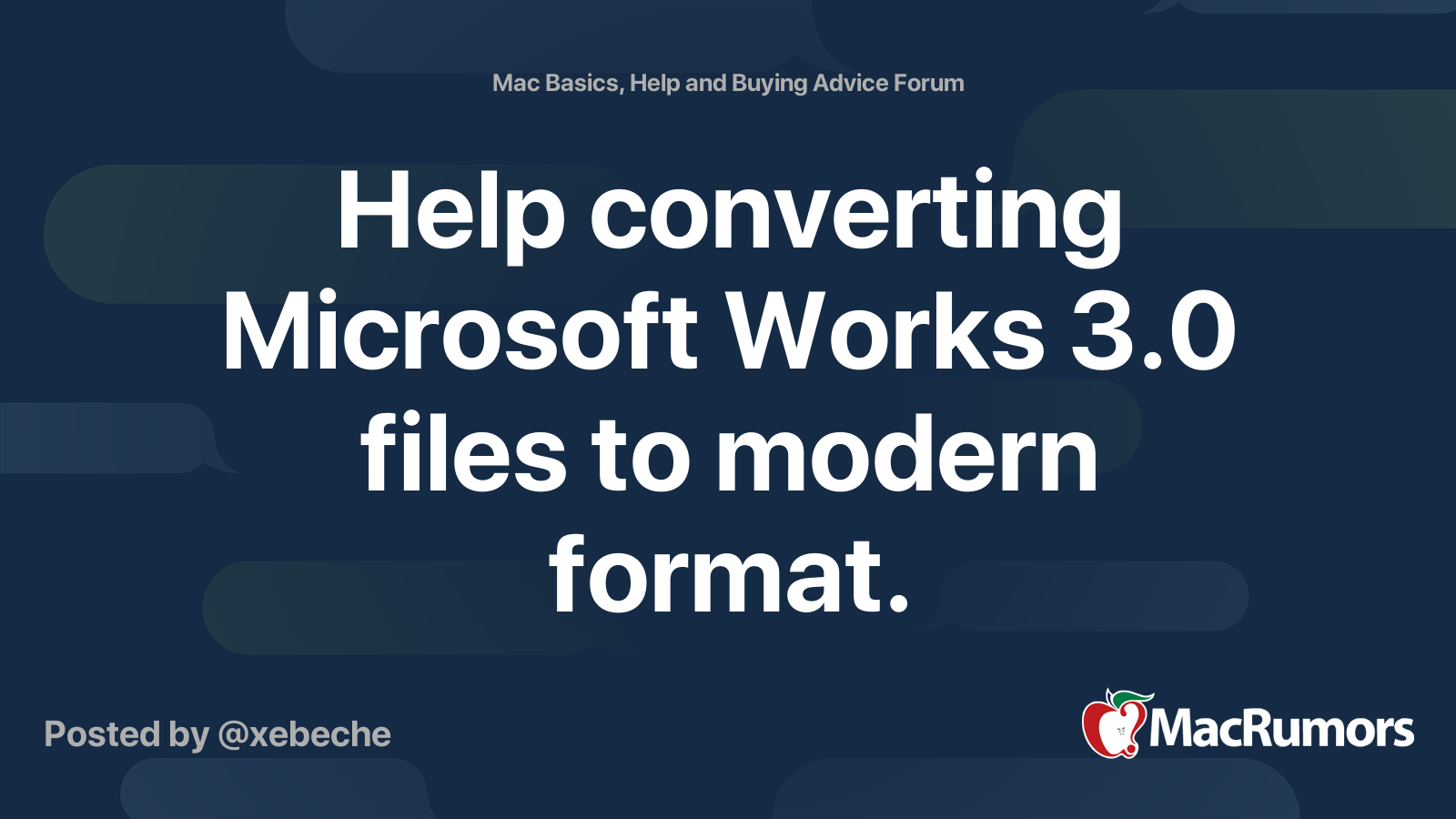 Help converting Microsoft Works 3.0 files to modern format. | MacRumors ...