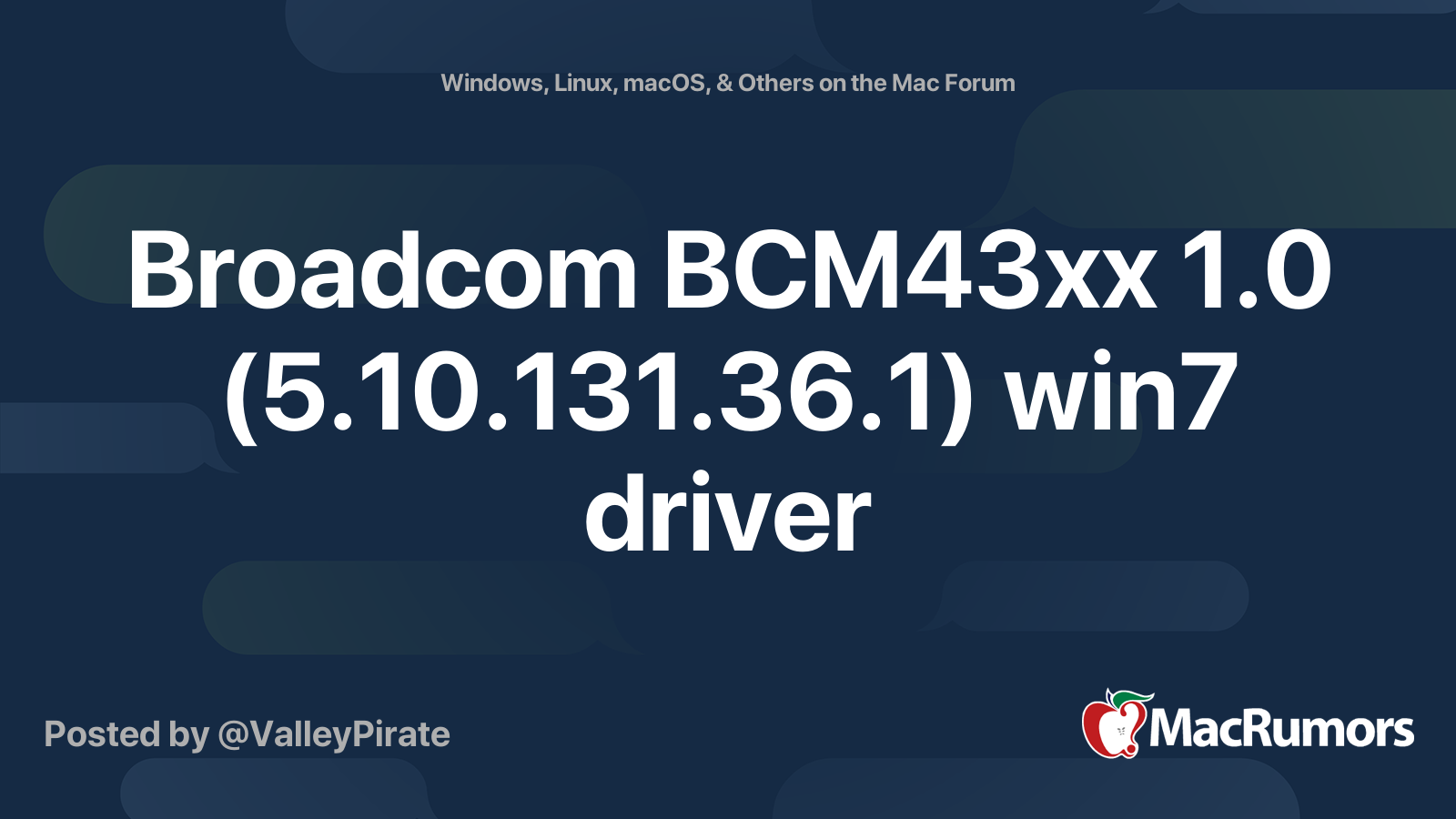 Broadcom Bcm43xx Driver Mac Os X | emmeletca1982のブログ