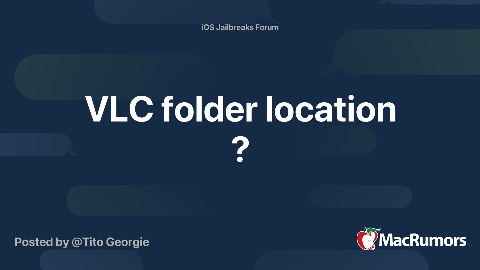 VLC folder location ? | MacRumors Forums