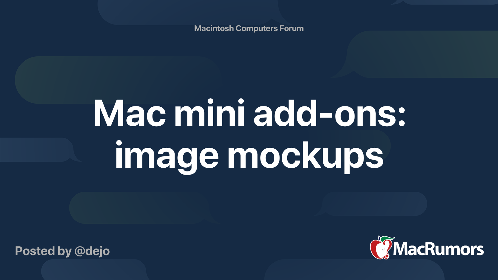 Mac mini add-ons: image mockups | MacRumors Forums