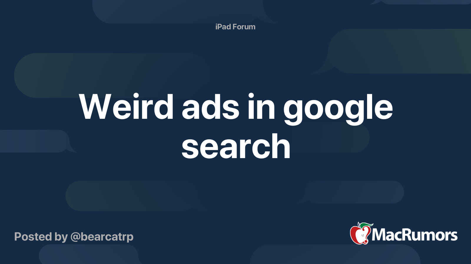 Weird ads in google search | MacRumors Forums