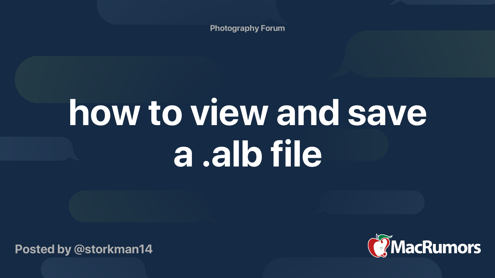 how to view and save a .alb file | MacRumors Forums