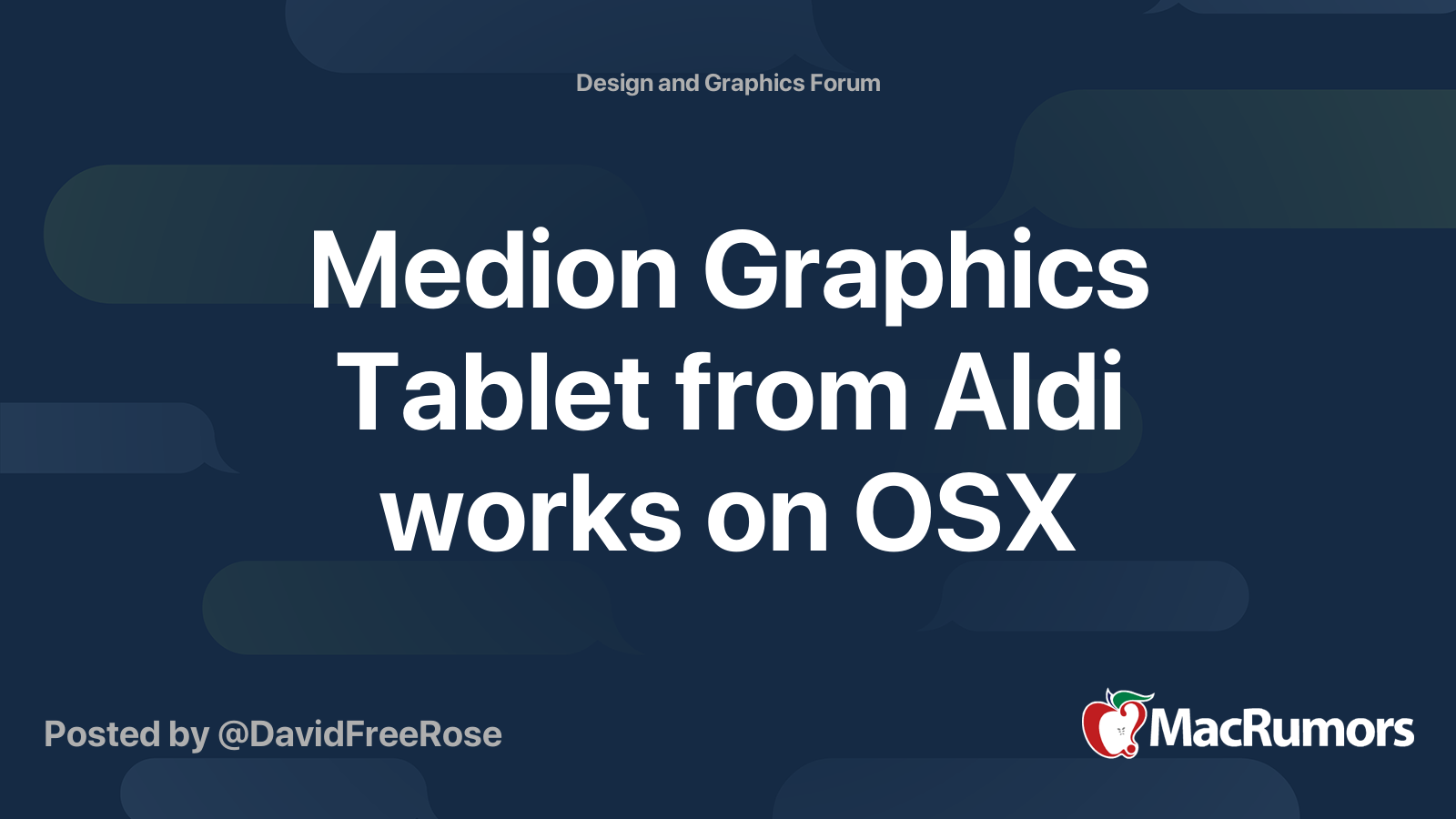 Medion Graphics Tablet from Aldi works on OSX | MacRumors Forums