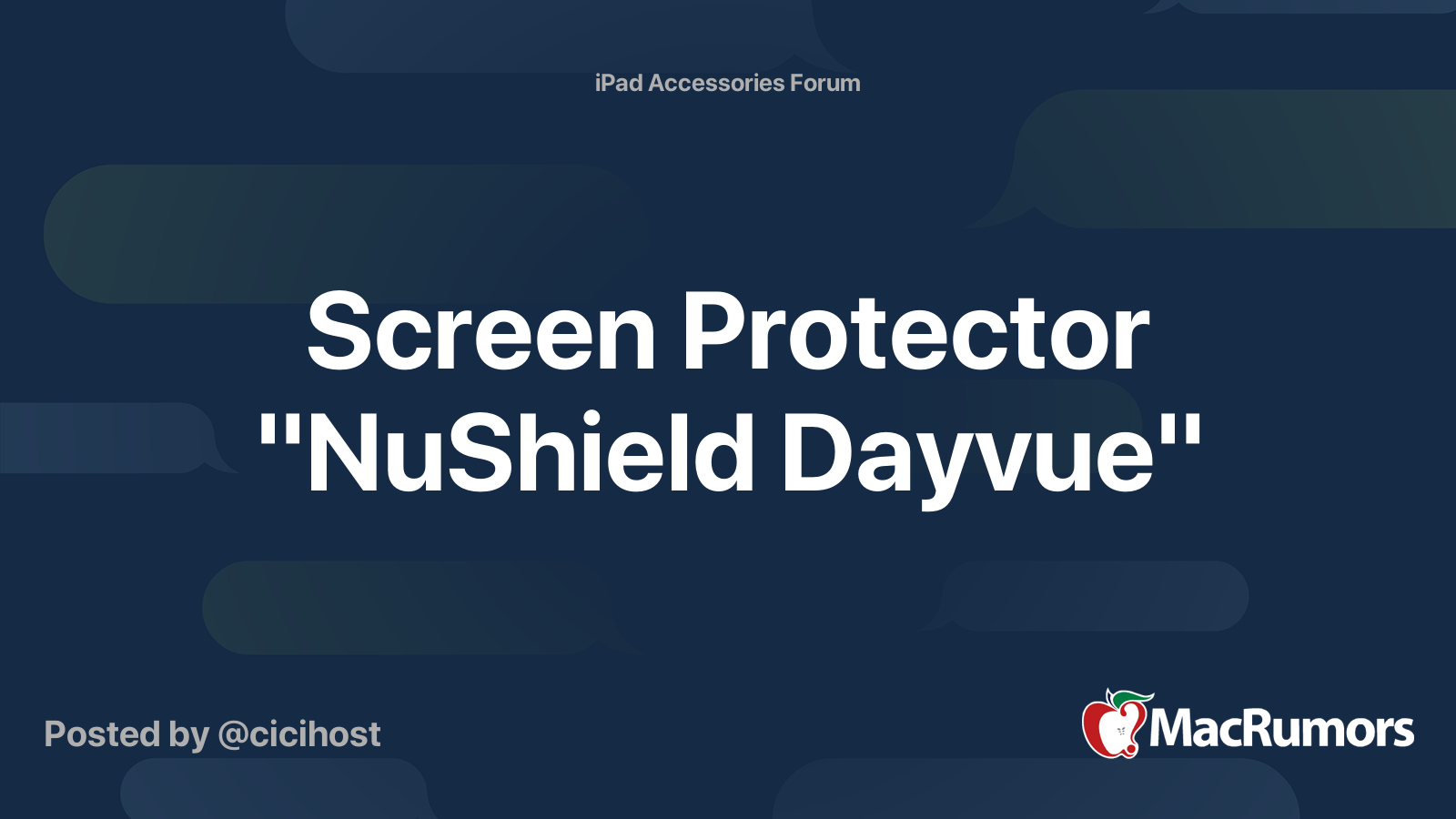 Screen Protector "NuShield Dayvue" | MacRumors Forums