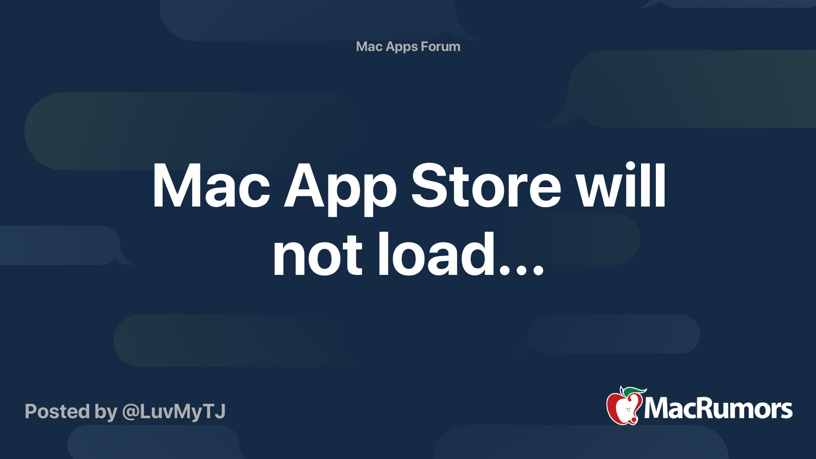 Mac App Store will not load... | MacRumors Forums