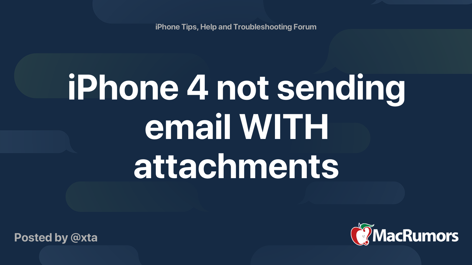 iPhone 4 not sending email WITH attachments | MacRumors Forums