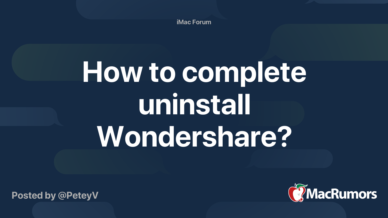 How to complete uninstall Wondershare? | MacRumors Forums