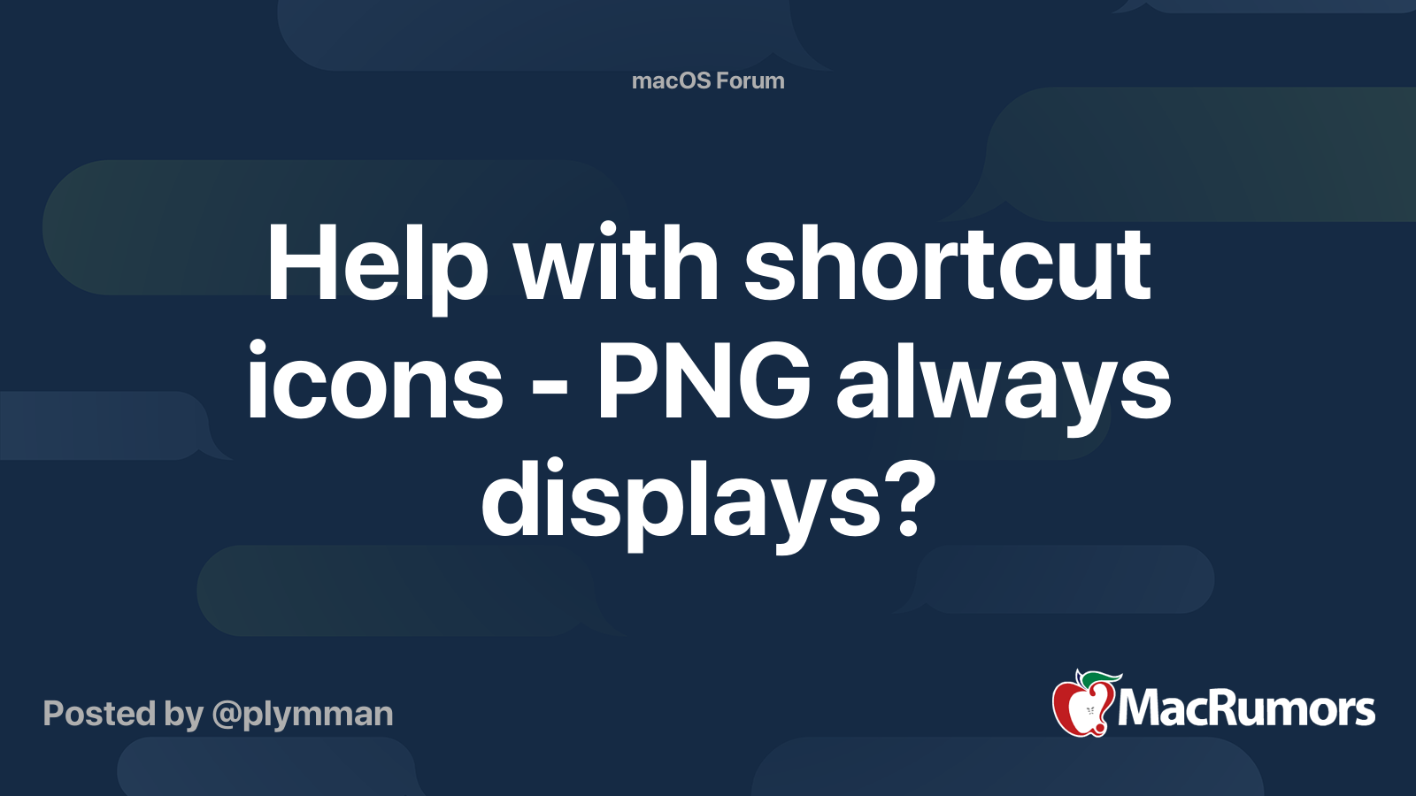 Help with shortcut icons - PNG always displays? | MacRumors Forums