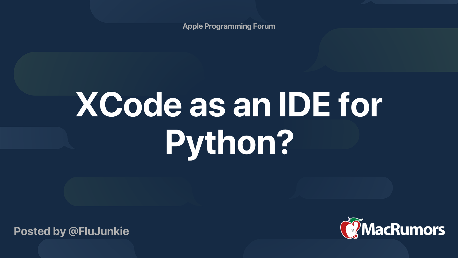 Xcode As An Ide For Python Macrumors Forums