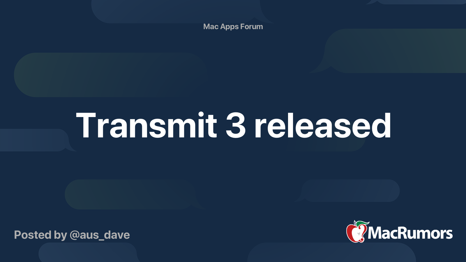 Transmit 3 released | MacRumors Forums