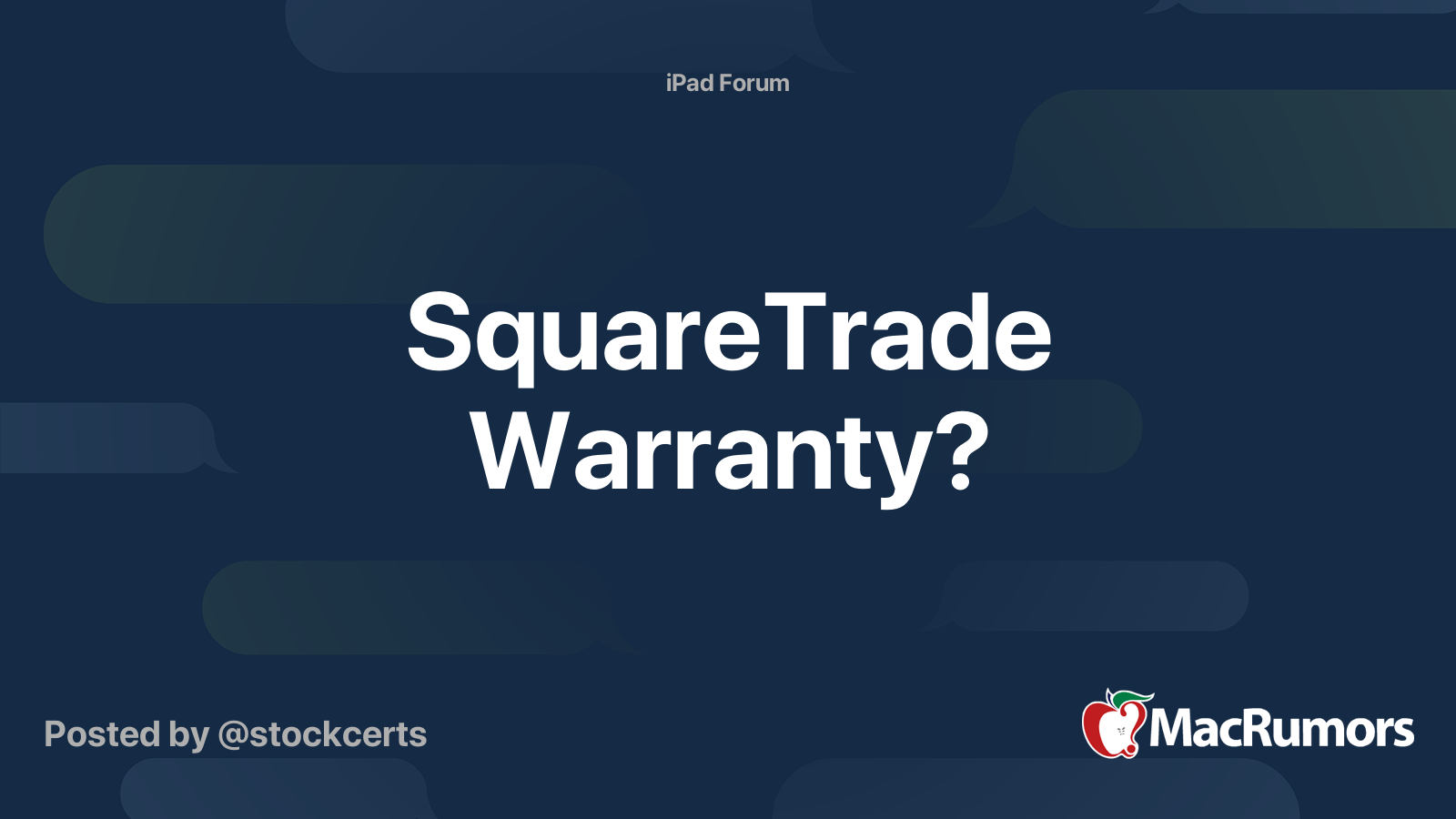 SquareTrade Warranty? | MacRumors Forums
