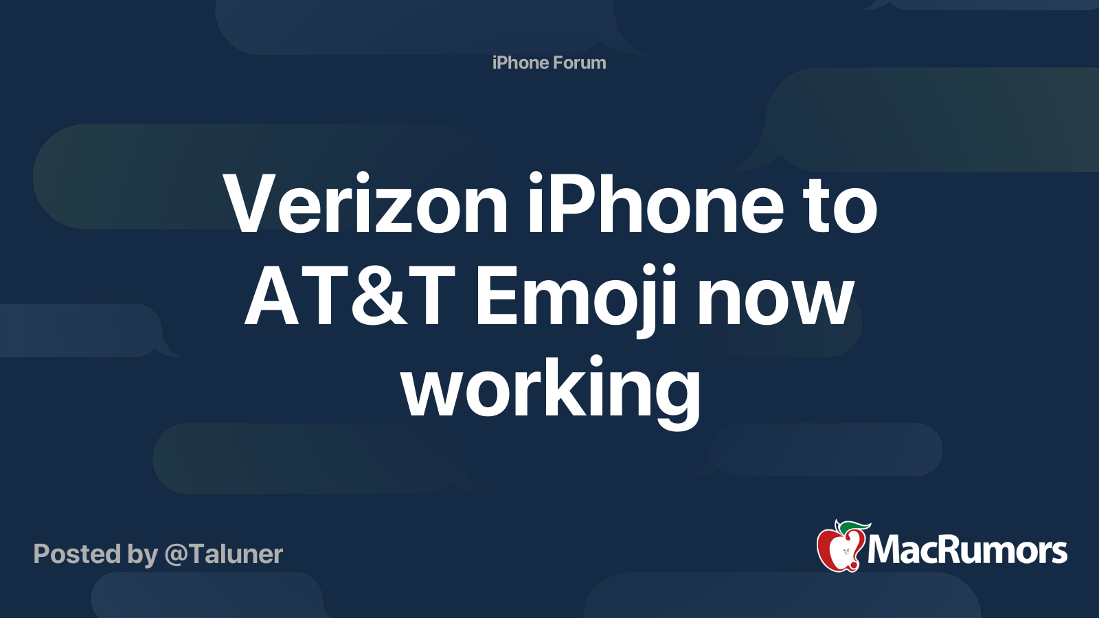 Verizon iPhone to AT&T Emoji now working | MacRumors Forums