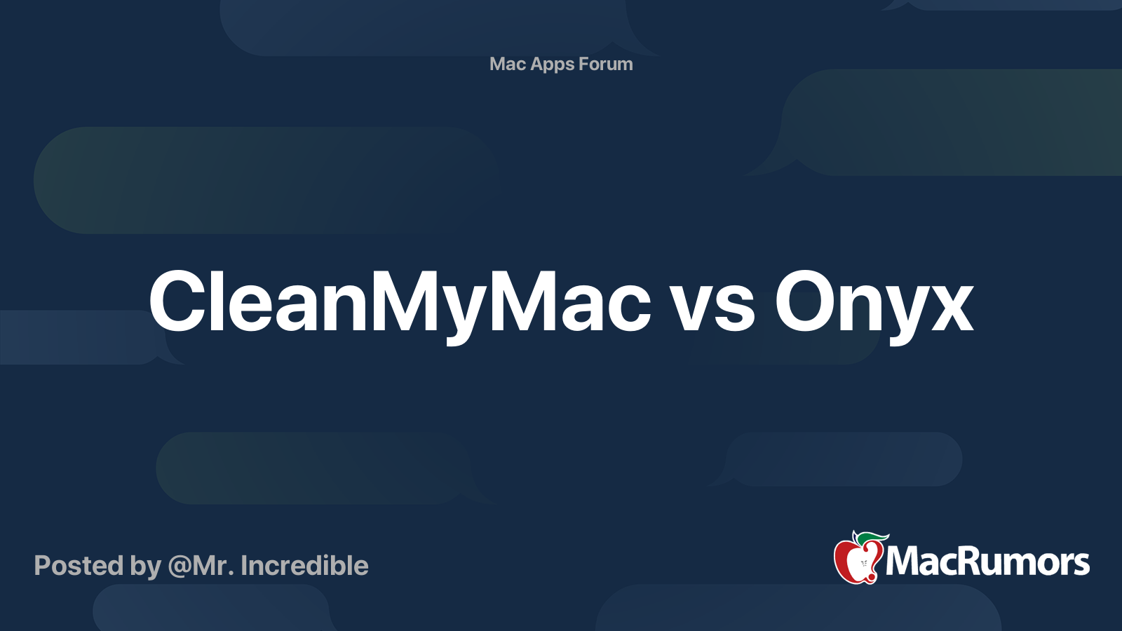 CleanMyMac vs Onyx | MacRumors Forums
