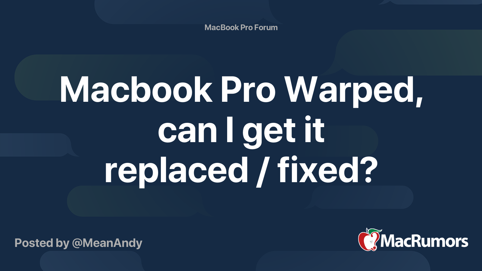 Macbook Pro Warped, can I get it replaced / fixed? | MacRumors Forums