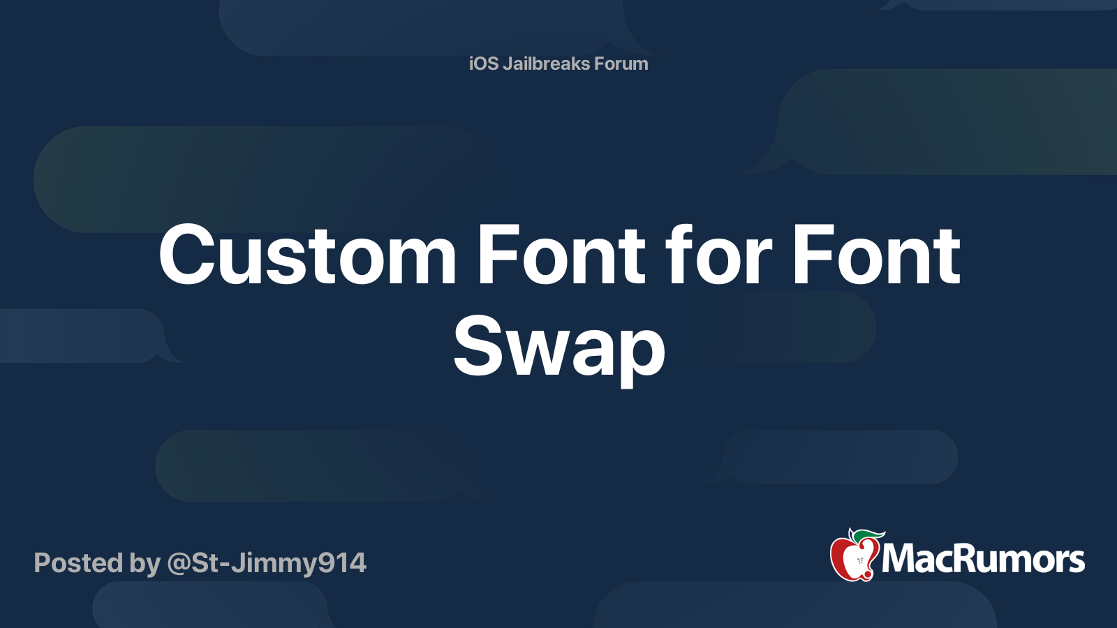 Custom Font for Font Swap | MacRumors Forums
