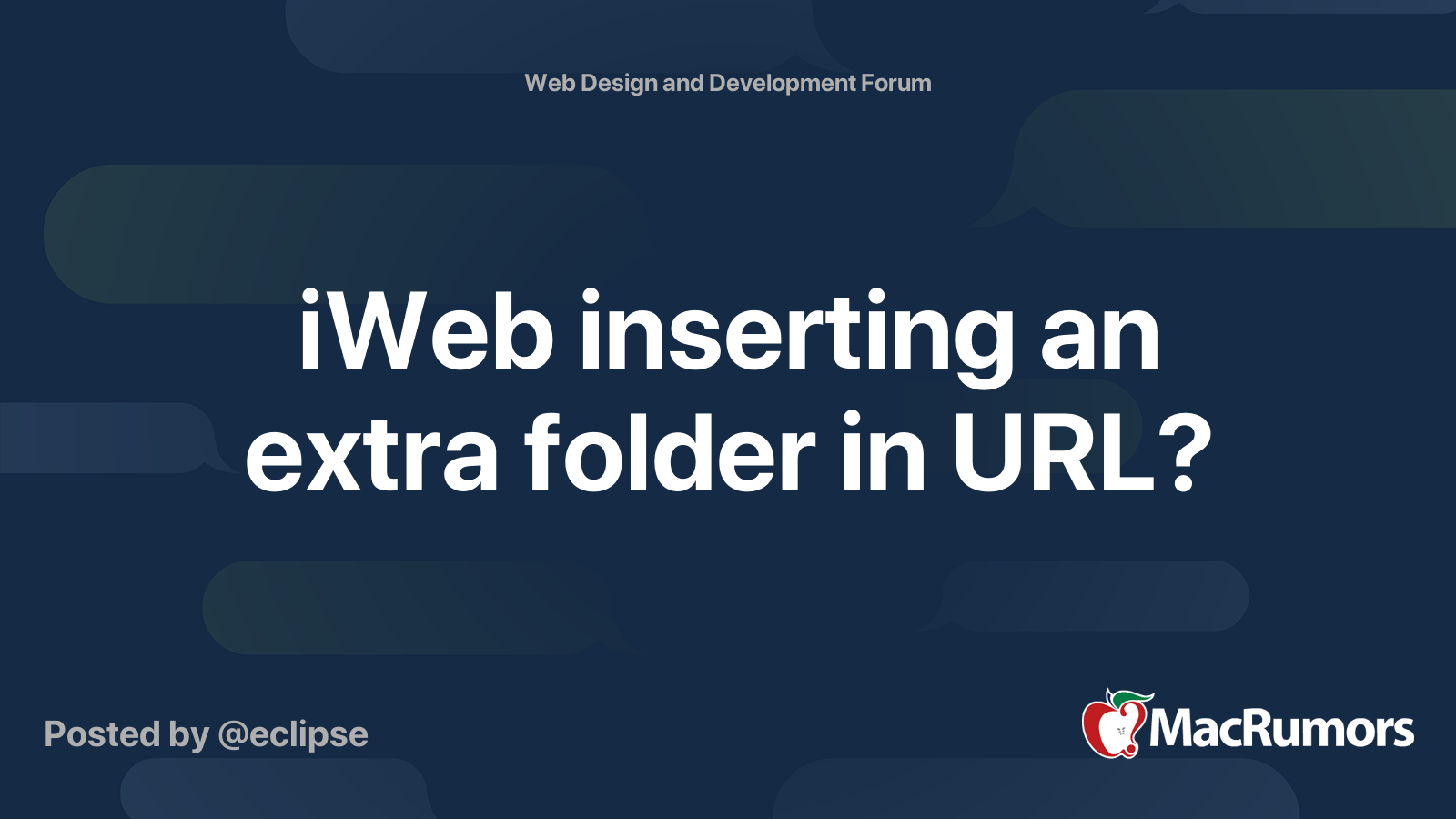 iWeb inserting an extra folder in URL? | MacRumors Forums