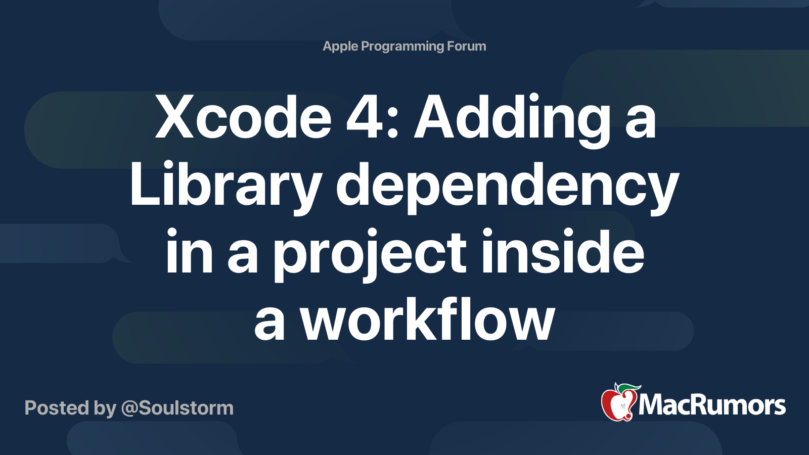 Xcode 4 Adding A Library Dependency In A Project Inside A Workflow Macrumors Forums 9280