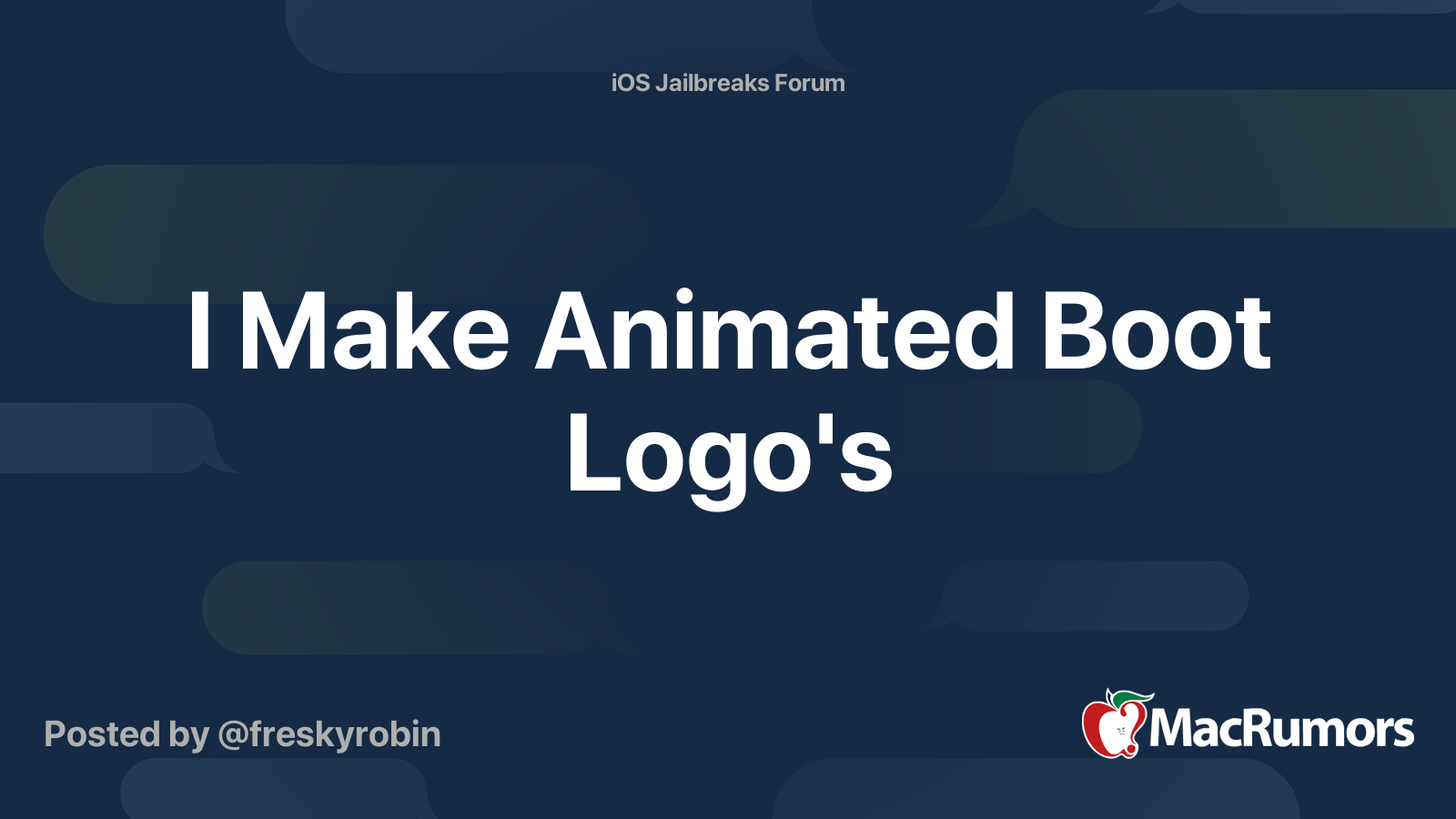 I Make Animated Boot Logo's | MacRumors Forums