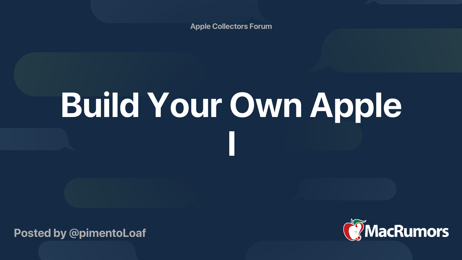 Build Your Own Apple I | MacRumors Forums