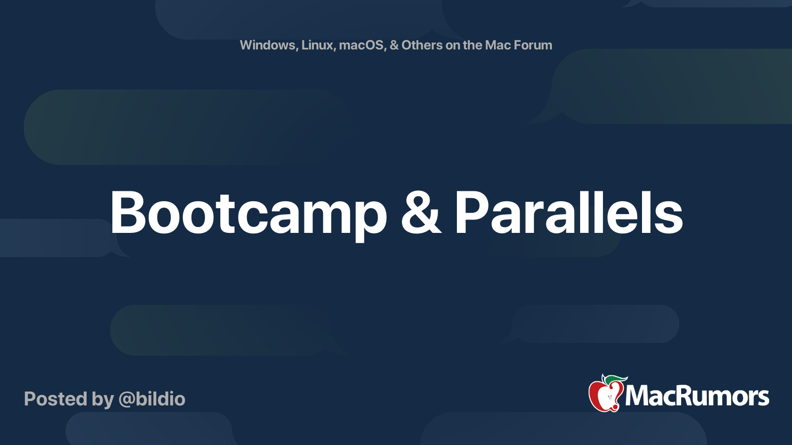 Bootcamp & Parallels | MacRumors Forums