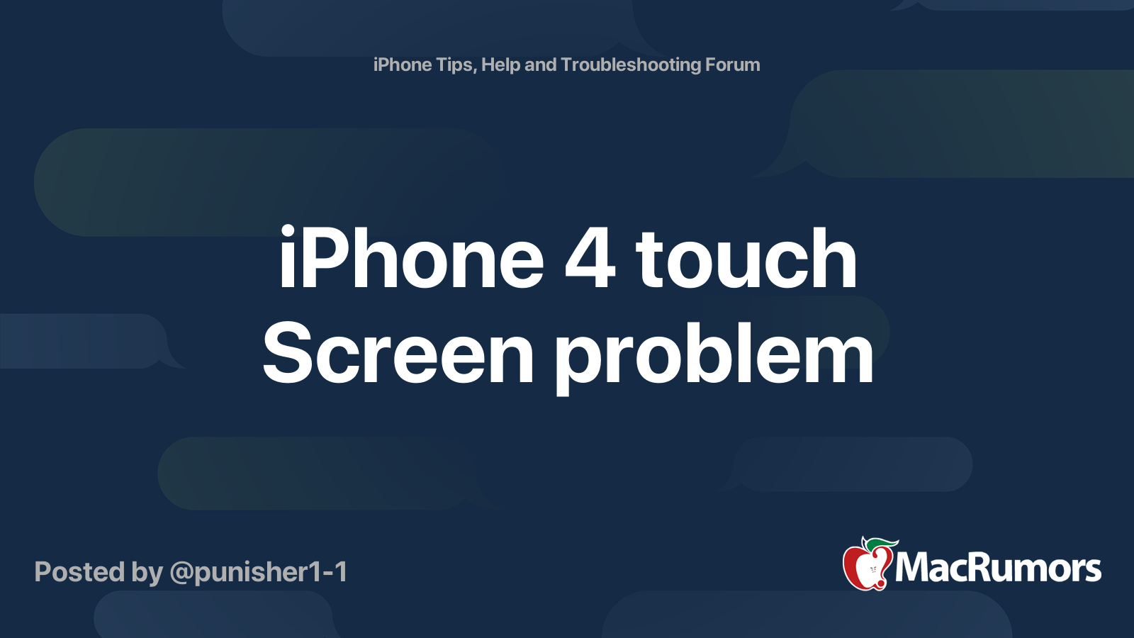 iPhone 4 touch Screen problem | MacRumors Forums