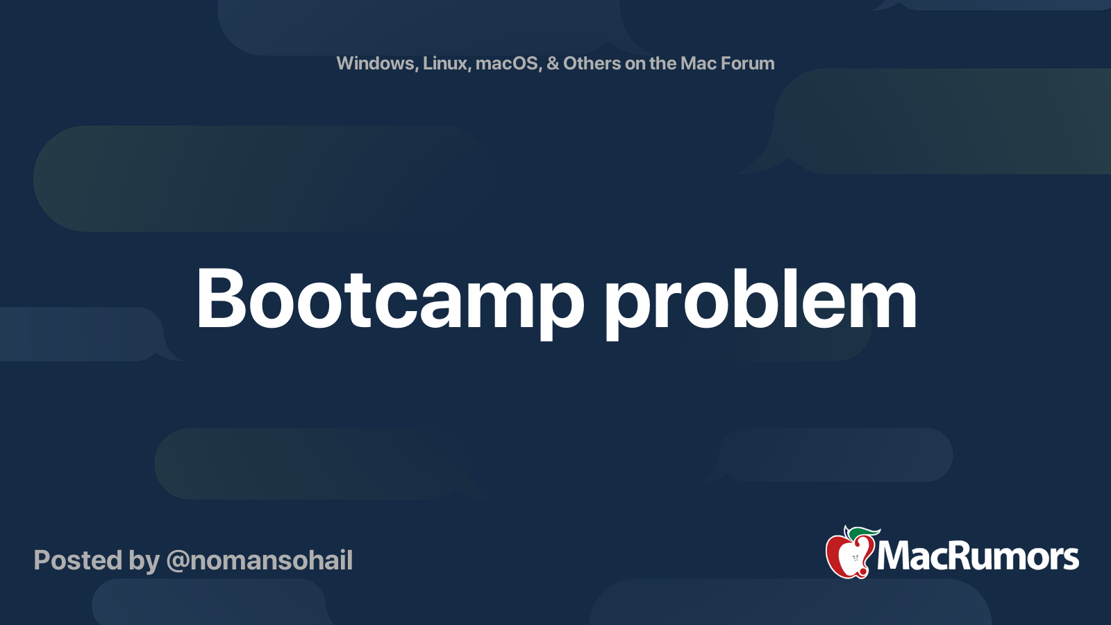 Bootcamp problem | MacRumors Forums