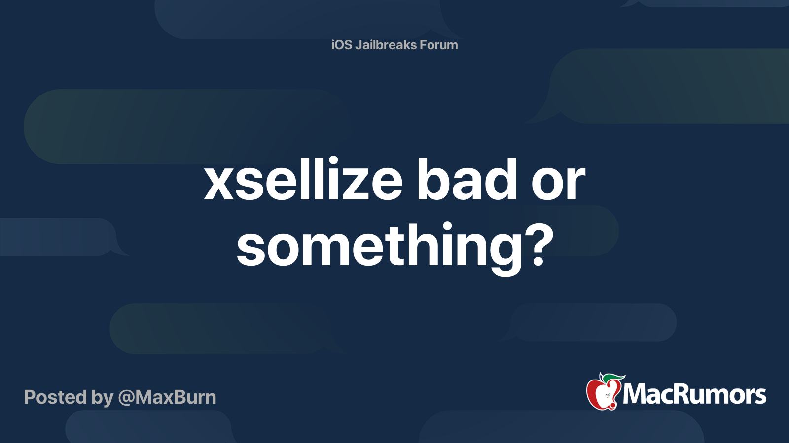 xsellize bad or something? | MacRumors Forums