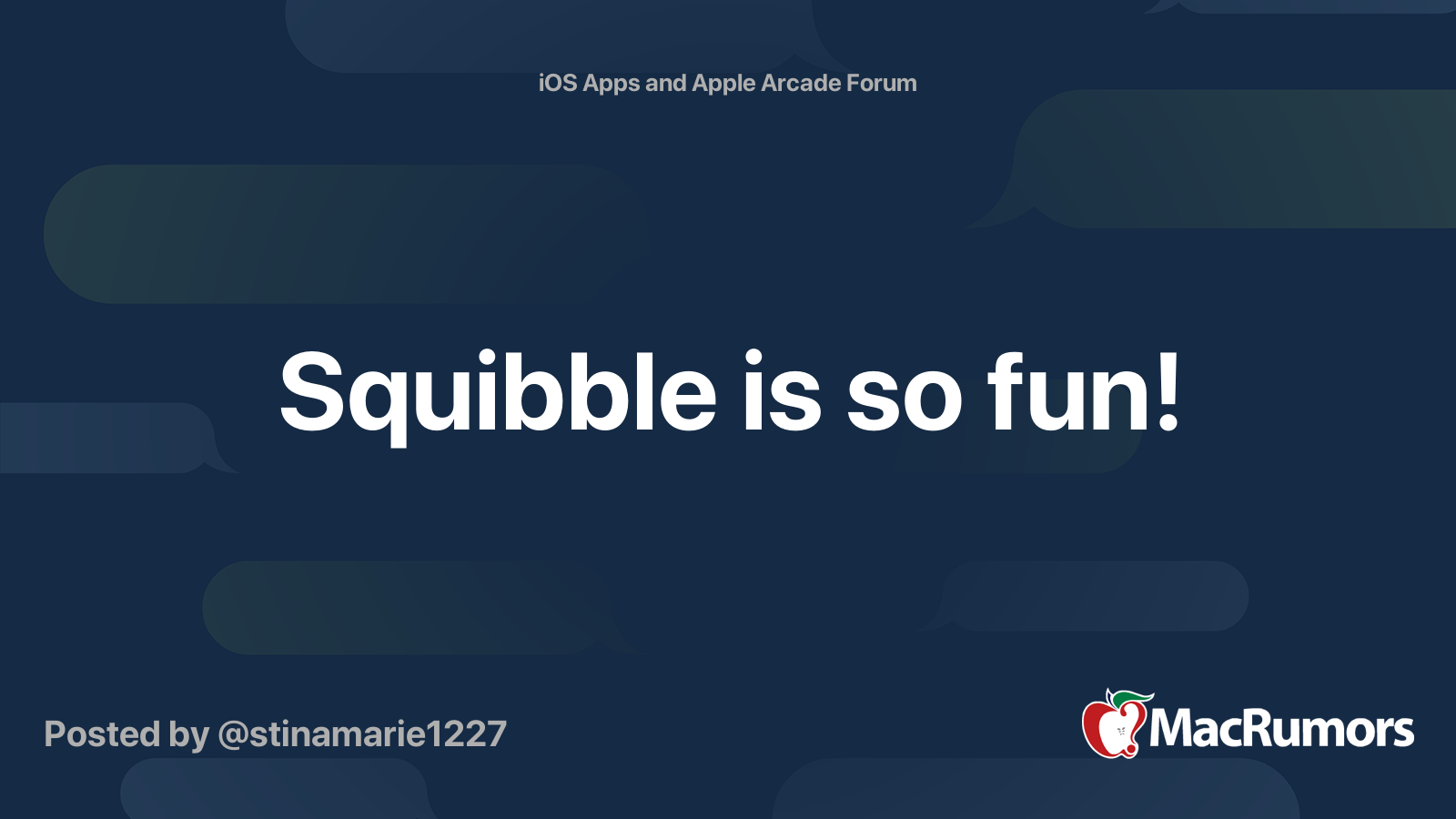 Squibble is so fun! | MacRumors Forums