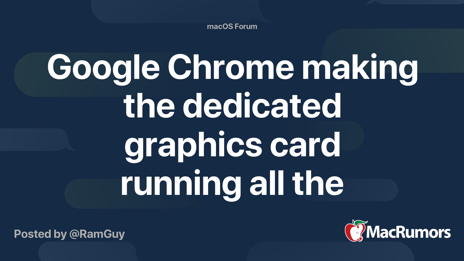 Google Chrome making the dedicated graphics card running all the time ...