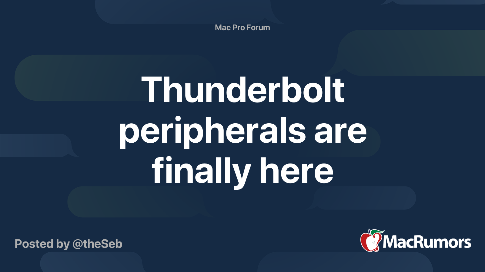 Thunderbolt peripherals are finally here | MacRumors Forums