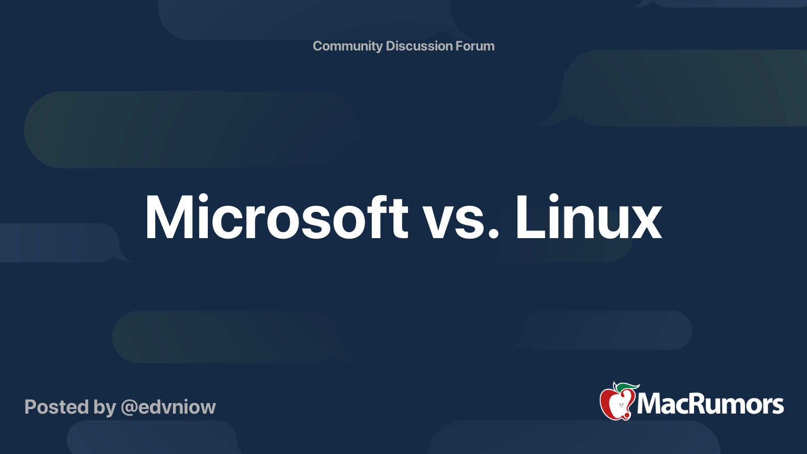Microsoft vs. Linux | MacRumors Forums