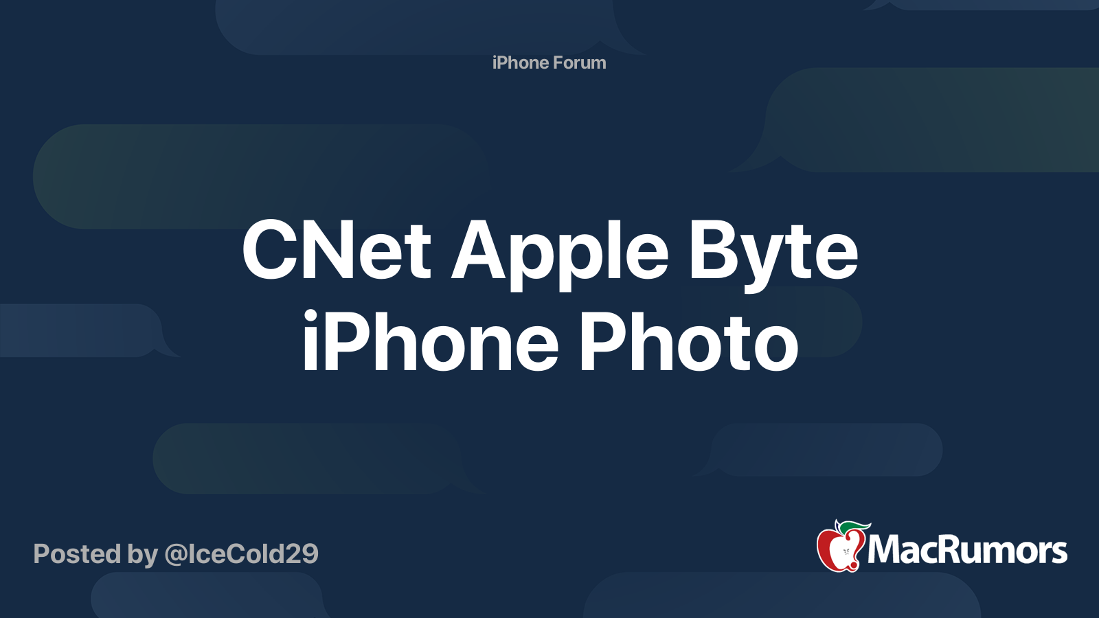 CNet Apple Byte iPhone Photo | MacRumors Forums