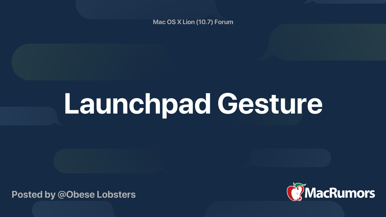 Launchpad Gesture | MacRumors Forums